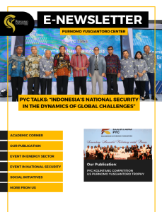 e-Newsletter - Purnomo Yusgiantoro Center